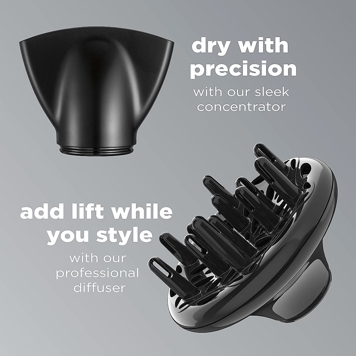 INFINITIPRO BY CONAIR FloMotion Pro Hair Dryer | Personalize Your Drying Experience with Adjustable Airflow | Includes Diffuser and Concentrator
