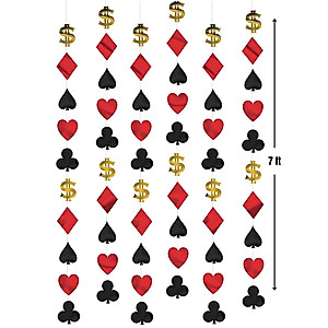 Casino Party Hanging Decoration | Pack of 6
