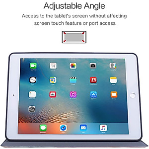 Vimorco Case for ipad 9.7 Inch 5th/6th Generation 2017 2018 /Ipad air 1/ Ipad Air 2 with Auto Wake/Sleep, Premium Leather Folio Stand Cover, Purple Marble