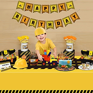 Dvaorc 4 Pack Construction Party Tablecloths Rectangle Construction Table Covers Dump Truck Birthday Table Cloth for Kids Boys Birthday Construction Birthday Party Supplies 51 x 86 Inch