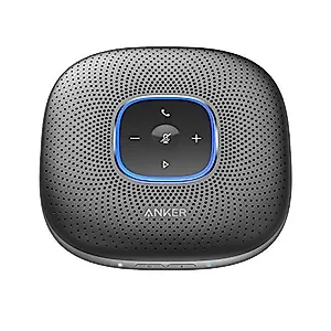 Anker PowerConf Bluetooth Speakerphone with 6 Microphones, Enhanced Voice Pickup, 24H Call Time, Bluetooth 5, USB C, Bluetooth Conference Speaker Compatible with Leading Platforms(Renewed)
