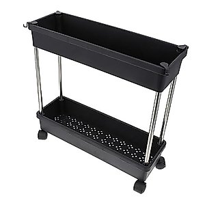 GRIRIW Shelf l Brackets Heavy Duty Heavy Duty Storage Shelves Plastic Stand Adjustable Shelving Kitchen Rolling cart Rolling Utility cart Storage Cart Floor Toiletries Stand Office Tray