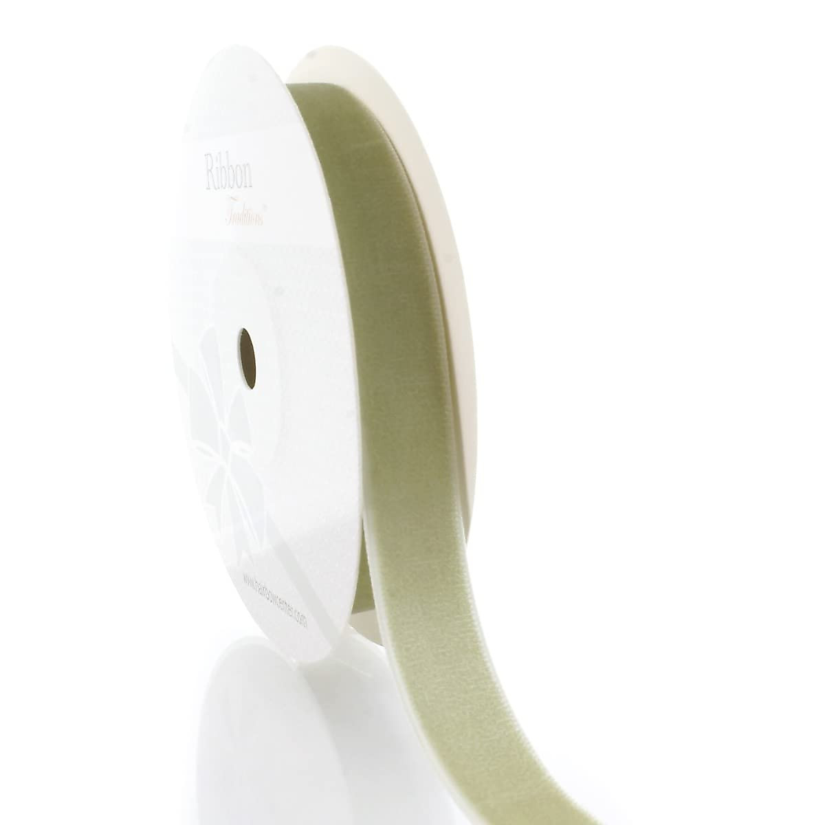 5/8" Velvet Ribbon Rustic Sage 25 Yards HairBow Center LLC