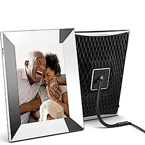 Nixplay 9.7 inch Smart Digital Photo Frame with WiFi and 2K Display (W10G) - Metal - Unlimited Cloud Photo Storage - Share Photos and Videos Instantly via Email or App - Preload Content