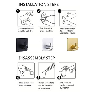 Space Aluminum Waterproof Hook Bathrobe Heavy Towel Hook Coat Bathrobe Bathroom Kitchen Living Room, Silver