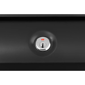 Architectural Mailboxes Aspen Galvanized Steel, Locking, Wall Mount Mailbox, 2594B-10, Black, Small Capacity