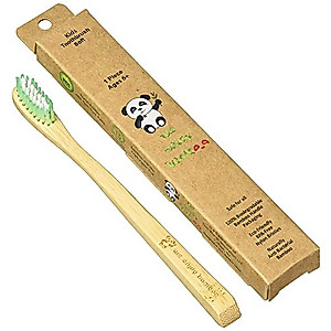 Natural Organic Eco Friendly Bamboo Toothbrush KIDS SOFT Nylon Bristles, BPA Free, Promote Responsible Dental Care (4- Pack)