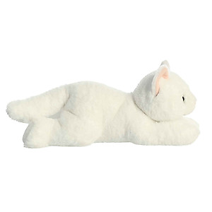 Aurora® Adorable Flopsie™ Precious White Kitty™ Stuffed Animal - Playful Ease - Timeless Companions - White 12 Inches