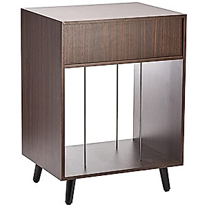 Victrola Vinyl,Metal Entertainment Stand with Record Holder, Espresso (VTA-270S-ESP)