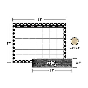 Schoolgirl Style Simply Stylish Bulletin Board Set―Calendar, Monthly Headers, Days of the Week, Seasons, Weather, Special Occasions, Birthdays (100 pc)