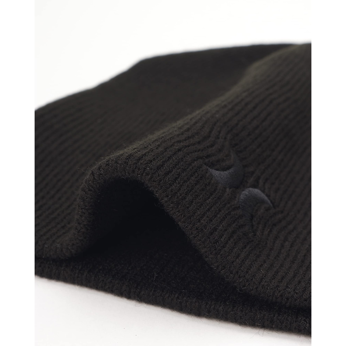 Hurley Men's Icon Staples Beanie - Lightweight Classic Loose Knitted Hat for Men, Black/Black