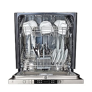 ZLINE 24 in. Top Control Dishwasher in Blue Gloss with Stainless Steel Tub and Modern Style Handle