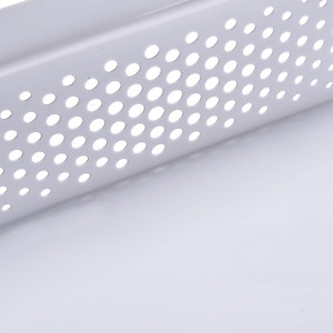 Bins & Things Plastic Rectangular Storage Basket, White, 11" x 11"