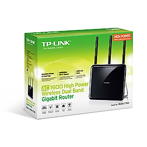 TP-Link AC1900 High Power Wireless Wi-Fi Gigabit Router, Ideal for Gaming (Archer C1900)