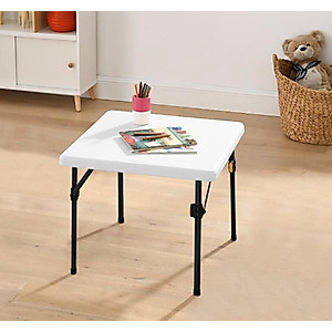 Living and More Kids Square Table, 24inch, White