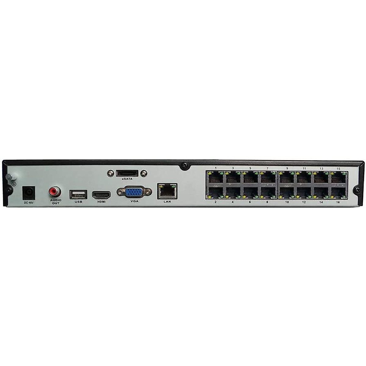 HIKVISI0N DS-7632NI-K2/16P 32 Channel with 2 Hard Drive Spaces,16 POE Ports 4K 8MP IP Network Video Recorder NVR, Compatible with Hikvision Hik-Connect, Hard Drive Not Included