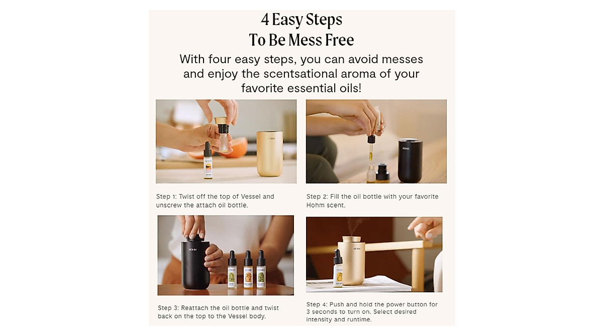 Hohm Vessel Portable Essential Oil Diffuser - Scent Anywhere
