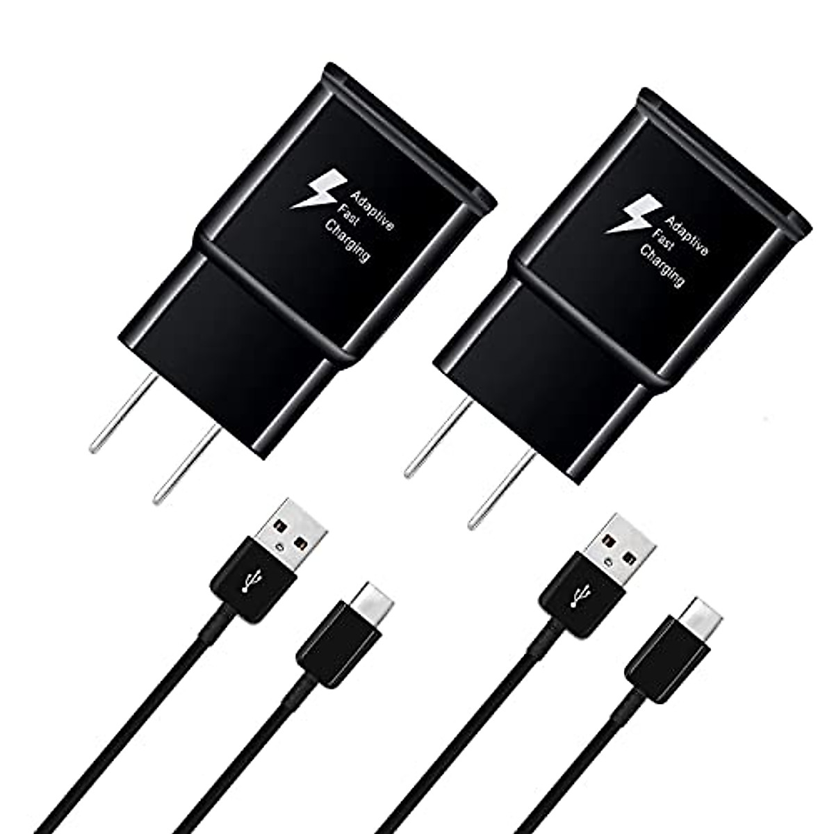 Samsung Charger Fast Charging with USB Type C Cable 6FT for Samsung Galaxy S10/S10e/S10 Plus/S9/S9 Plus/S8/S8 Plus/S20 S21 S22 Ultra/Note 8/Note 9/Note 10/A13/A03s/A32/A31/A30/A50/A51/A52/A53 (Black)
