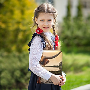 PYBUG Highland Cow Trading Card Binder with Nylon Strap 4-Pocket Waterproof PU Leather Card Collection Binder for 400 Cards Sturdy Card Holder Folders for Game Cards,Sports Cards