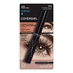 Covergirl Exhibitionist Uncensored Waterproof Mascara, Extreme Black, 0.3 Fl Oz