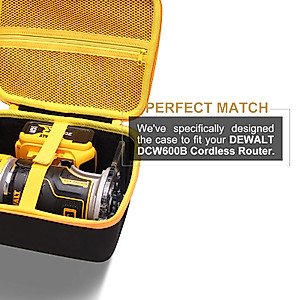 LTGEM Hard Case for DEWALT DCW600B 20V Max XR Cordless Router & DEWALT DWP611 Router - Travel Protective Carrying Storage Bag