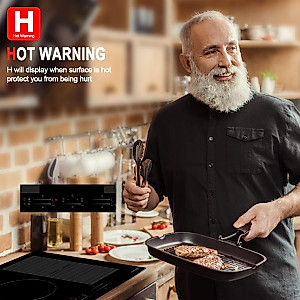GASLAND Induction Cooktop 30 Inch, Built-in Electric Cooktop IH77BFH 5 Booster Burners Including 2 Flexi Element, 9 Power Levels, Sensor Touch Control, Safety Lock, 1-99 Minutes Timer, 240V