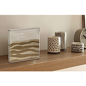 Lillian Rose W Acrylic Together Forever Unity Ceremony Set with 2 Containers of Colored Sand, 1.25", Clear