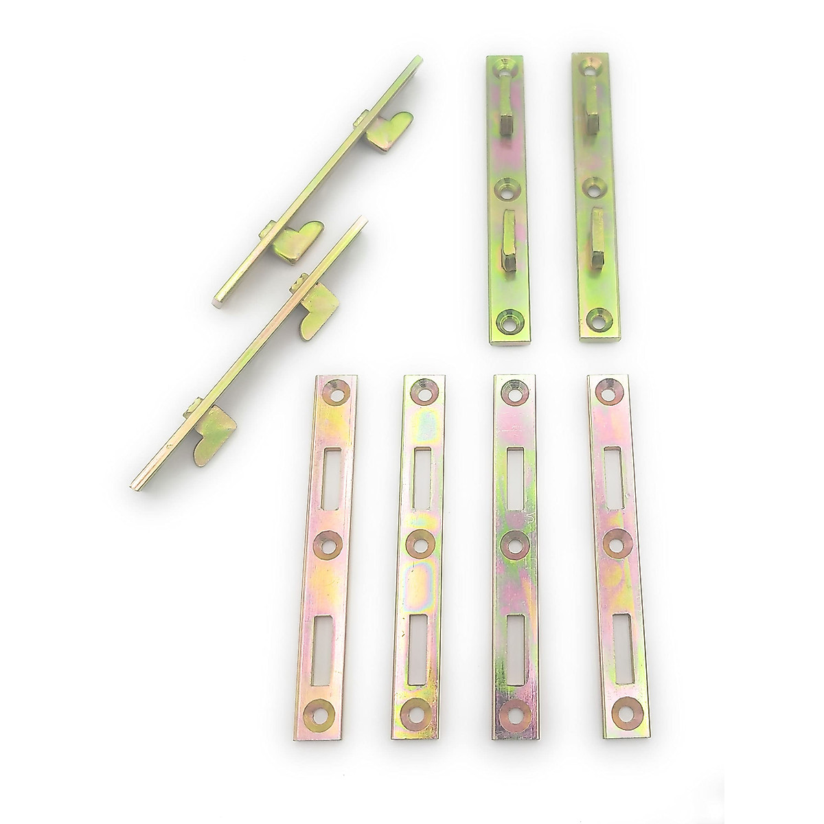 METAL MAGERY Bed Rail Fasteners 5" Set of 4 Bed Rail Brackets Heavy Duty Bed Frame Rail Hardware