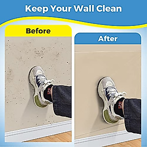 Loiion Clear Wall Protector, Non Adhesive Static Cling Removable Contact Paper, Plastic Stickers for Kitchen & Office from Trash, Chair Back, Wallpaper, Furniture, Door Scratch Dog Cat 6.6ft