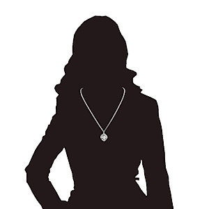 Heartland Store Hail Mary Prayer Sterling Silver Pendant + 24 Inch 2.4mm Endless Rhodium Plated Chain