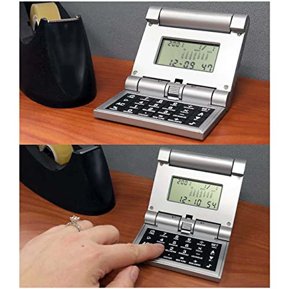 Sweda Travel Alarm Clock, World Time, Timer, Calendar, Calculator, Memory, WC38.