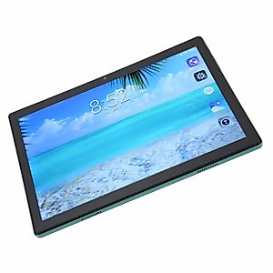10.1 Inch Tablet, HD Tablet US Plug 100‑240V Support Fast Charging 5000mAh 6GB RAM 128GB ROM for Work (Green)