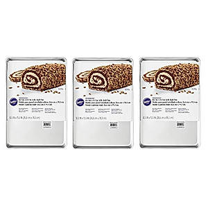 Wilton Performance Pans Aluminum Jelly Roll and Cookie Pan, 10.5 x 15.5-Inch, 3 Pack