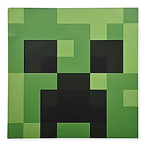 Minecraft 3 Piece Backpack Set - Backpack, Sticker, Pin - Boys Girls Kids Adult Allover Creeper Backpack School Set (Black Green)
