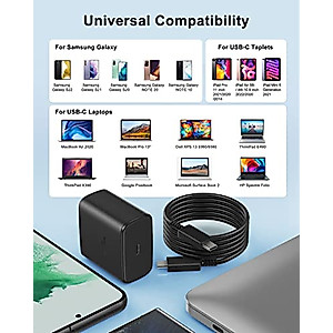 USB C Wall Charger,45W Super Fast Charger and 5FT Type C Charger Cable Fast Charging for Samsung Galaxy S22/S22 Ultra/S22+/S21/S21Ultra/S21+/S20/S20Ultra/Note20/Note 20Ultra/Note10+/iPad Pro12.9/11