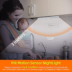 LED Closet Light, 30 LED Rechargeable Motion Sensor Light Indoor, Meromore Under Cabinet Lighting Wireless Stick-Anywhere Night Light with 600mAh Battery for Hallway Stairway Wardrobe Kitchen (3 PACK)