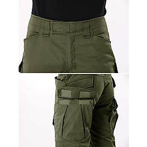 TRGPSG Men's Hiking Pants, Outdoor Lightweight Travel Pants Cargo Pants Work Pants for Men WG4F ArmyGreen 34