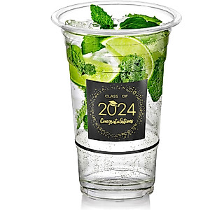 HongyiTime 50 Pack 16 oz Graduation Cups,Graduation Party Supplies Cups Graduation Party Supplies Graduation Party Favors