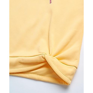 RBX Girls' Active Sweatsuit - 2 Piece Fleece Crop Pullover Hoodie Sweatshirt and Yoga Leggings - Clothing Set for Girls, 7-16, Size 7-8, Golden Haze