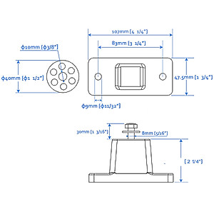 Anti-Vibration Shock Absorbing Rubber Mounting Bracket for Ductless Mini Split Air Conditioner Condensers