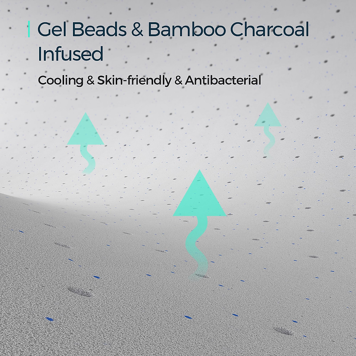 LINSY LIVING Memory Foam Mattress Topper King, 3-Inch Memory Foam Mattress Topper King Size, Gel Infused with Removable Cover, 2-Layer Ventilated Design, CertiPUR-US Certified