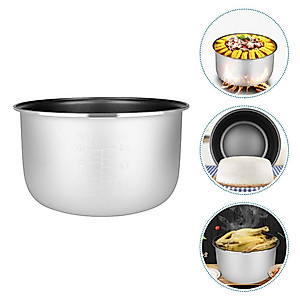 Cabilock Rice Cooker Inner Pot Inner Cooking Pot Aluminum Electric Rice Cooker Liner Non-stick, Non-stick Cooking Pot Rice Cooker Liner Accessories (2L) Universal Inner Pot