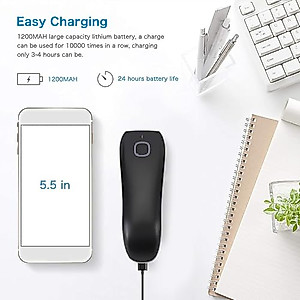 Small Barcode Scanner, 1D 2D QR Barcode Scanner Offline Storage for Pharmacy