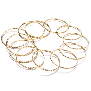 Aonklot Indian Bangles for Women Gold Stackable Bangle Bracelets Set Layers Bohemica Bracelets Multi Cuff Bangle Bracelet Wedding Jewelry for Women Girls