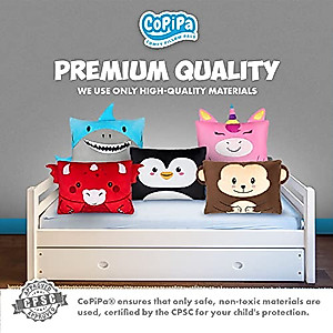 CoPiPa Plush Pillow & Pillowcase for Sleeping, 18" x 13" Kids Super Soft Decorative Unicorn Stuffed Animal Bed Pillow, Bedding Plush Gift for Toddlers, Boys & Girls (Mom’s Choice Award Gold Winner)