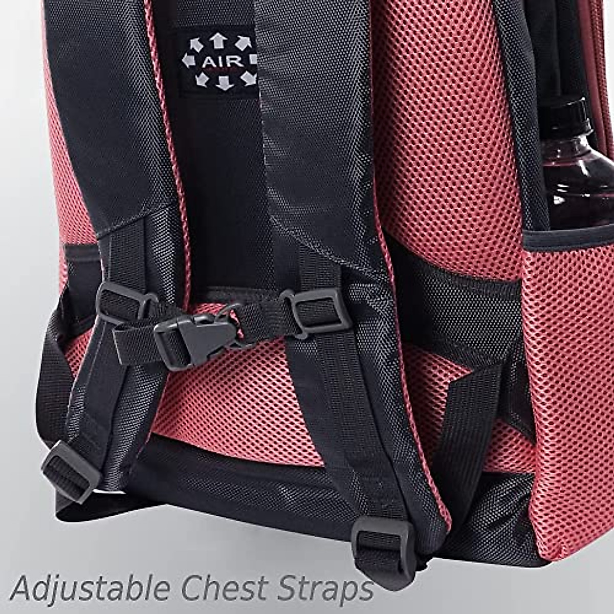 Volkano Orthopedic Series Airflow Ventilation Laptop Backpack with Padded Back, Ergonomic Backpack With Laptop Compartment 15.6" Sleeve, Sturdy Travel Backpack, for Work or School, Pink/Gray