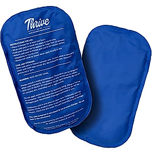 Thrive Reusable Ice Packs for Injuries - Pack of 2 - Large Gel Ice Packs for Knee, Shoulder, Ankle, Wrist, Neck & Back Pain Relief - FSA HSA Eligible (Dark Blue)