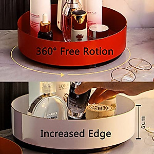 XTBB Cabinets Rotating Trays 360 Lazy Susan Vanity Spinning Organization Saves Space Kitchen Seasoning Organizer for Fridge, Pantry, Bedroom