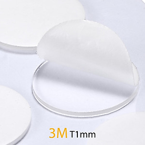 Nilogie 350 Pcs (0.79 Inch Diameter) 20mm Double Sided Adhesive Glue Round Dots Stickers Removable Clear Sticky Tack Putty Waterproof for Balloon, Crafts, Art Decoration