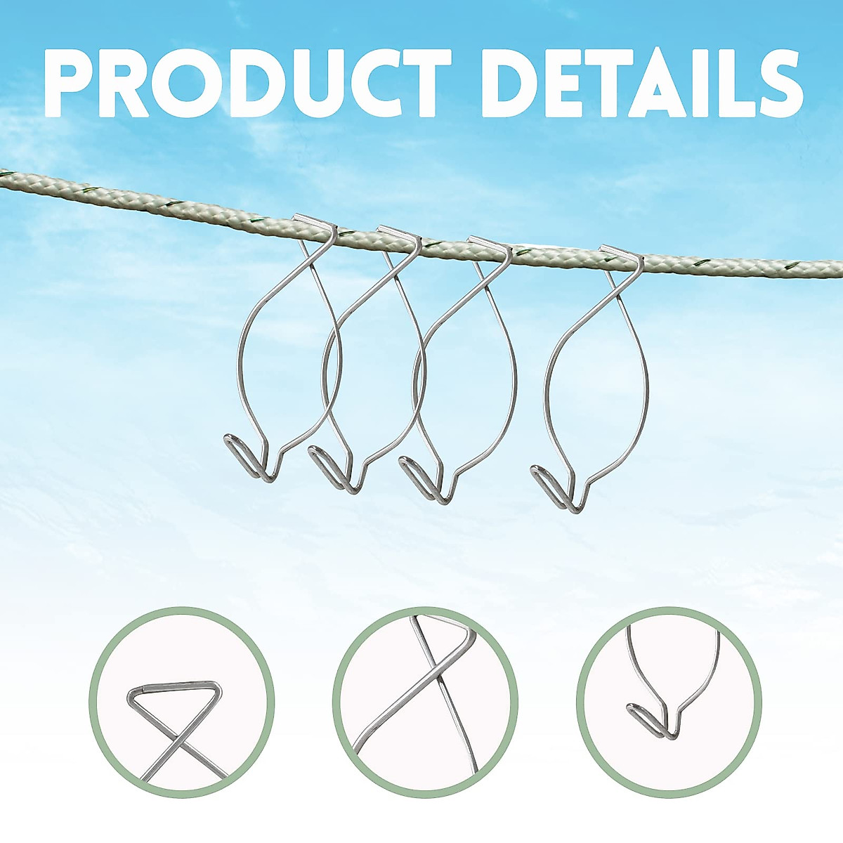 Bonsicoky 60 Pcs Drop Ceiling Hook Clips with Hook, Grid Hanging Ceiling Hook Clips for Office, Classroom, Home, Party and Wedding Decoration